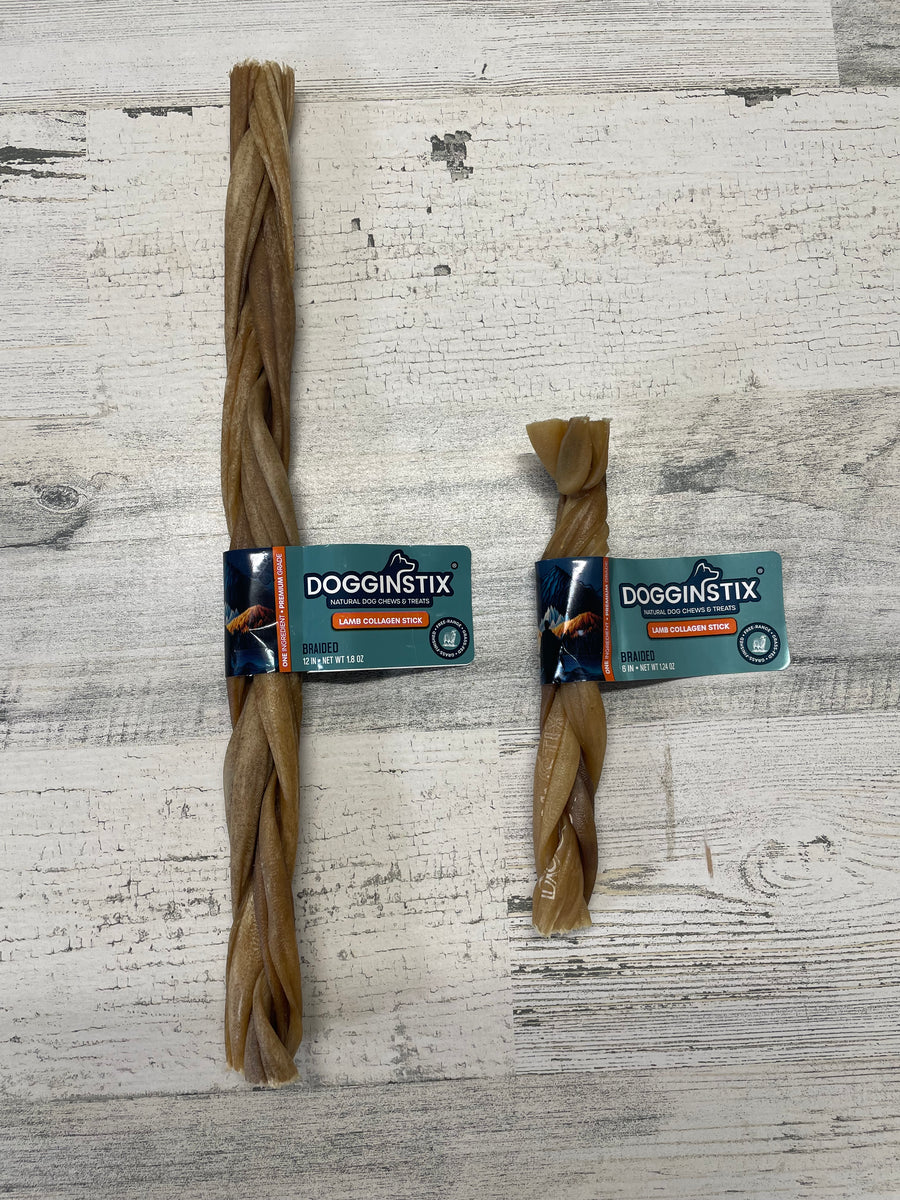 Dogginstix Braided Lamb Collagen