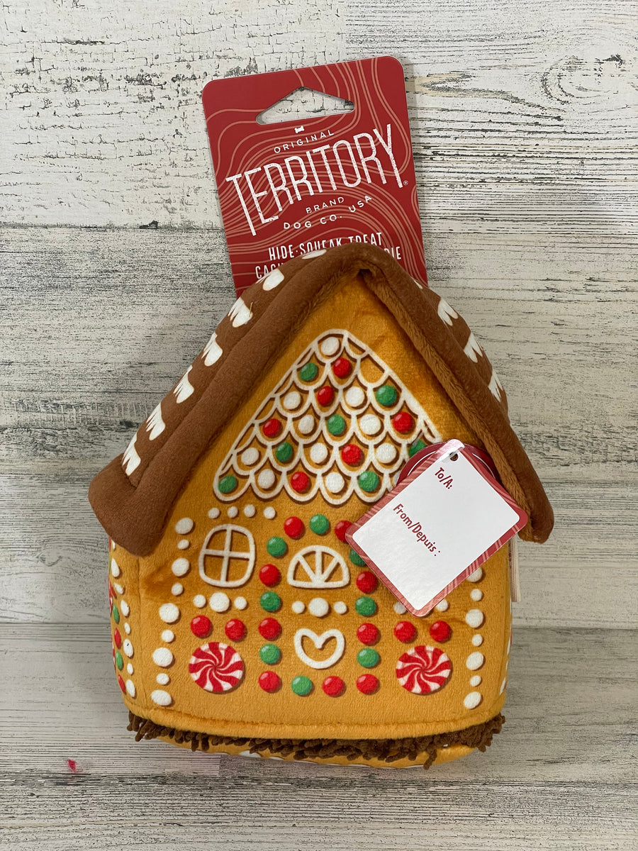 Territory 3-in-1 Gingerbread House Dog Toy