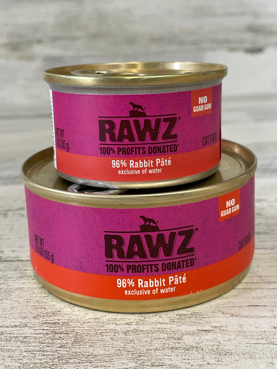 RAWZ 96% Rabbit Pate Canned Cat Food