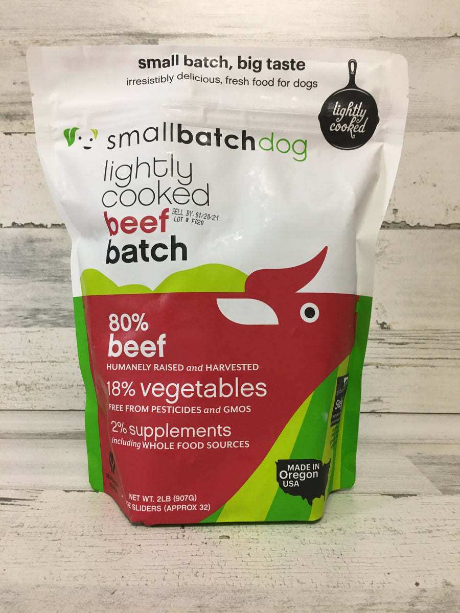 Smallbatch Lightly-Cooked Beef Dog Food – Green Tails Market